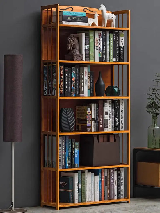 Bamboo Modern Style Cabinet Book Shelf Bookcase Storage Choice Elegant ...