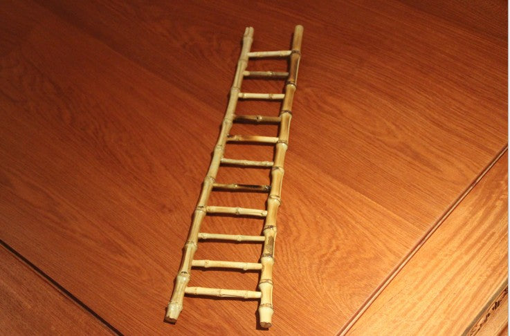 Natural Bamboo creative handmade ladder model toy children home ...